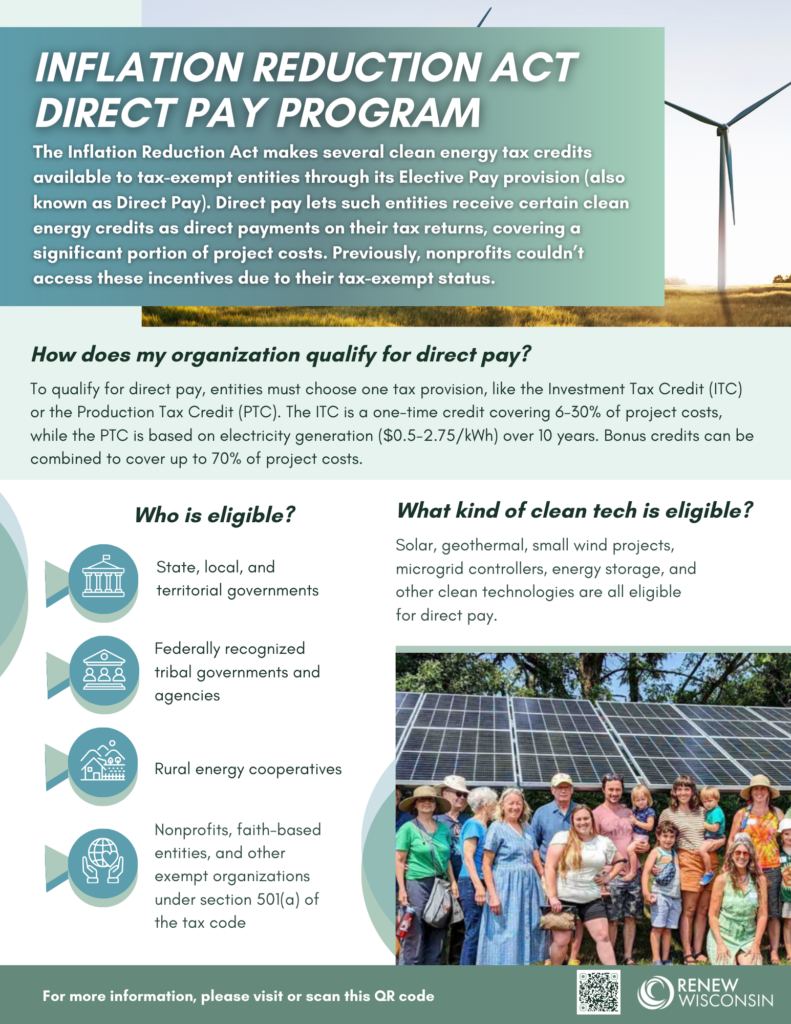 Inflation Reduction Act Direct Pay Program - RENEW Wisconsin